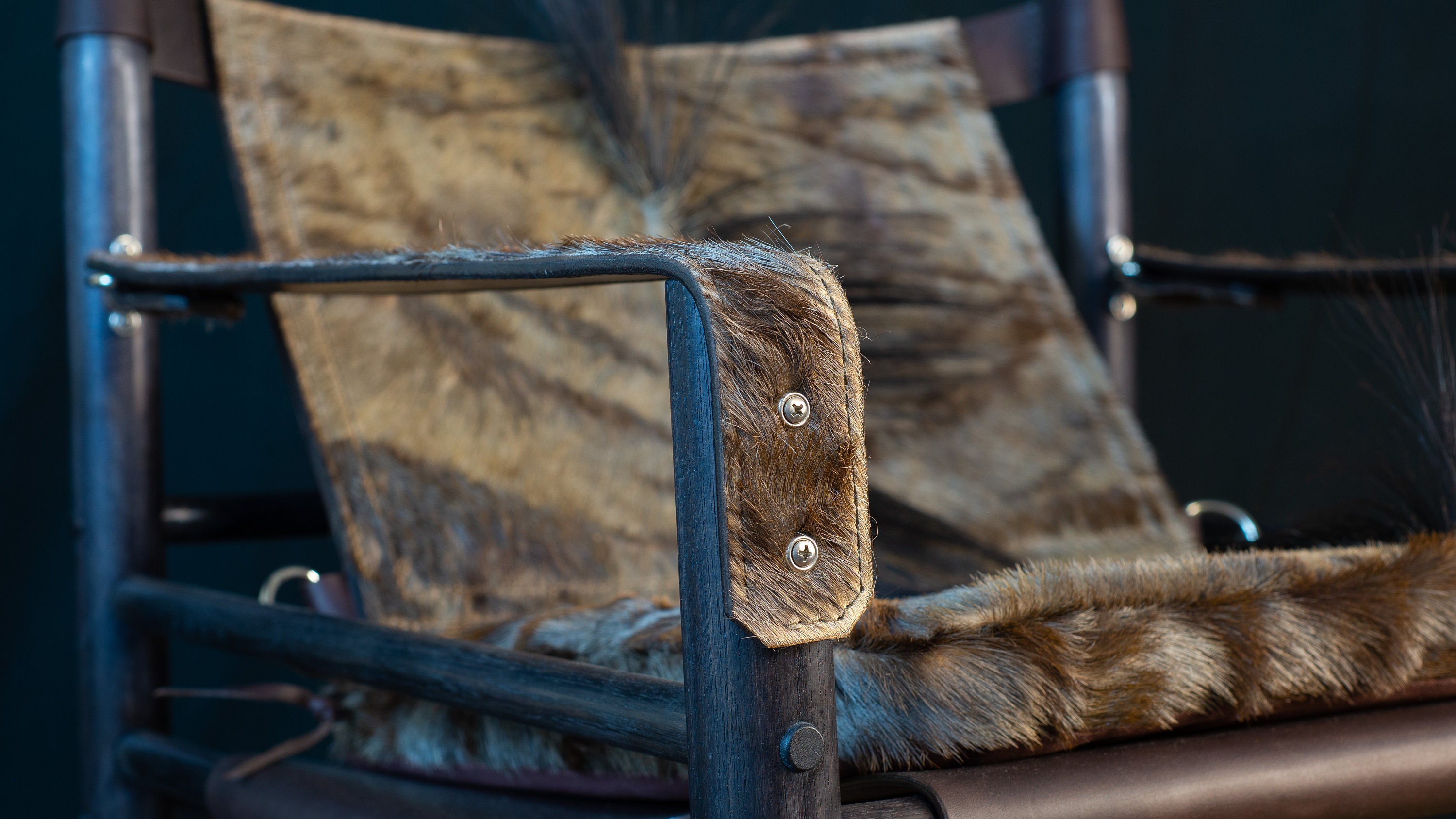 Wildebeest Hide Safari Chair - Etsy