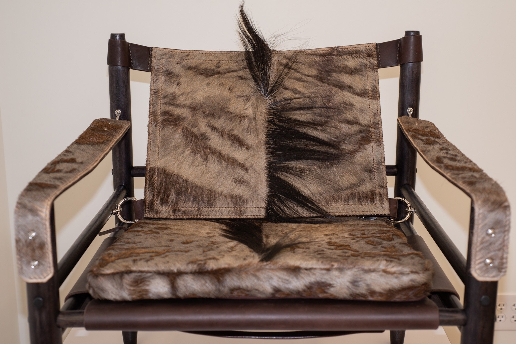 Wildebeest Hide Safari Chair - Etsy