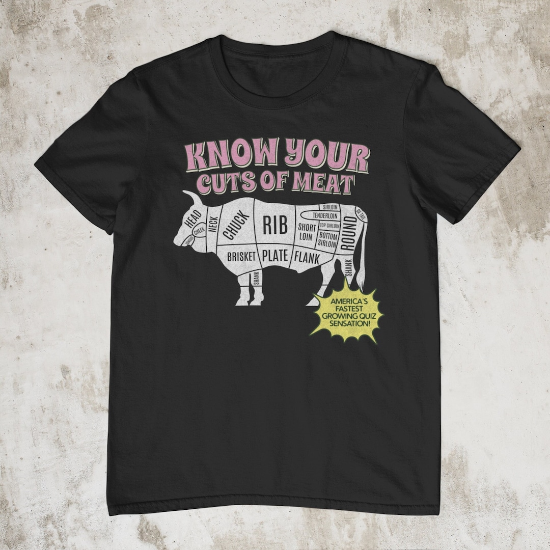 Know Your Cuts of Meat T-shirt (black/navy/dark Heather) - Etsy