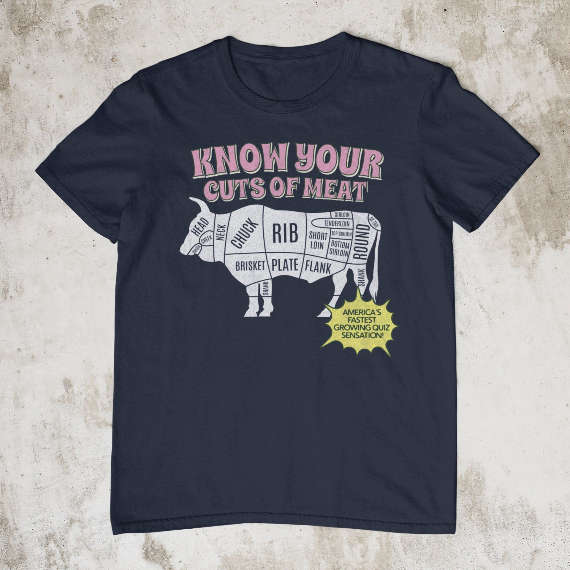 Know Your Cuts of Meat T-shirt (black/navy/dark Heather) - Etsy