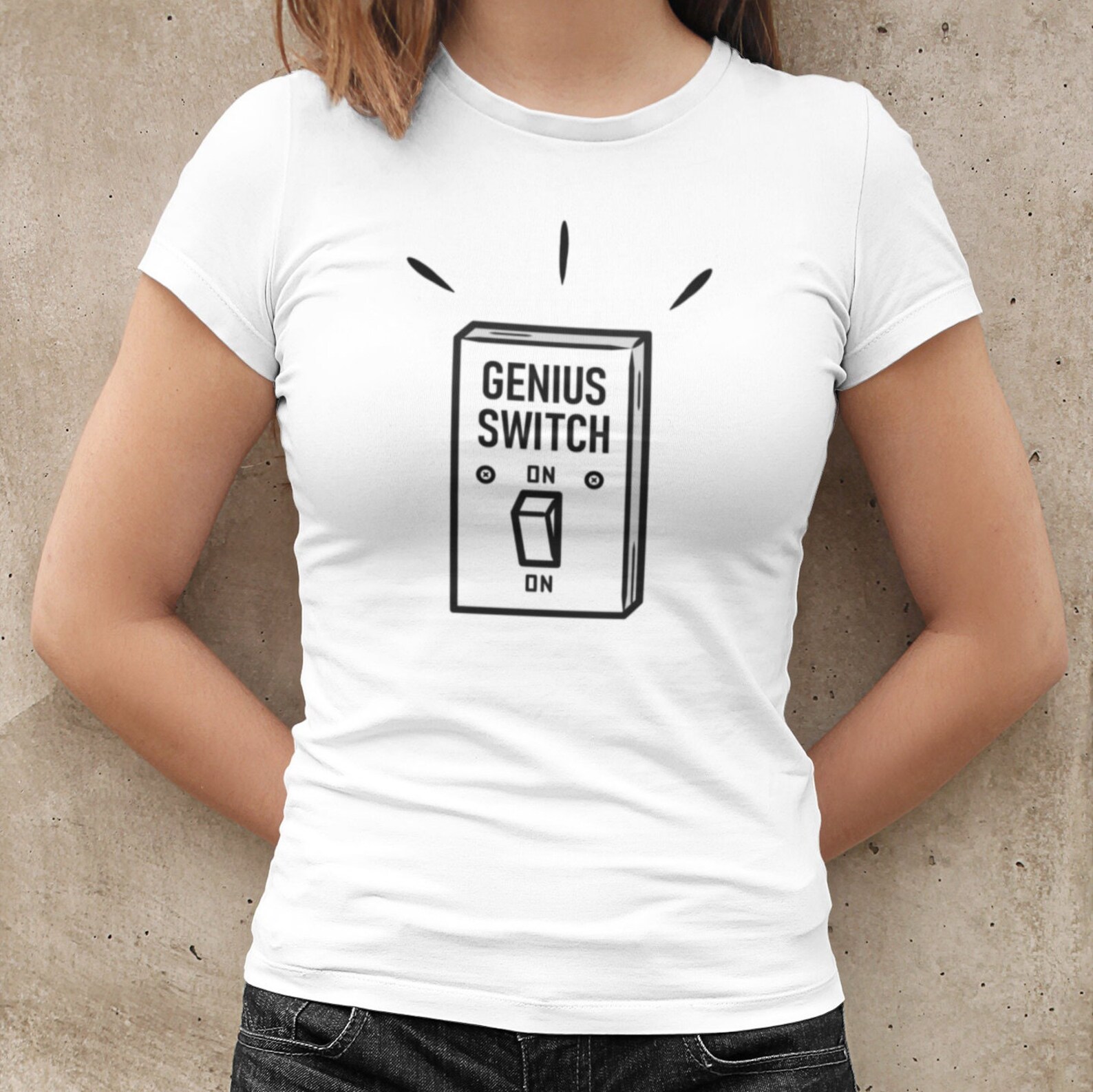 Genius Switch T-shirt (white/sport Grey) No off Position on the Genius ...