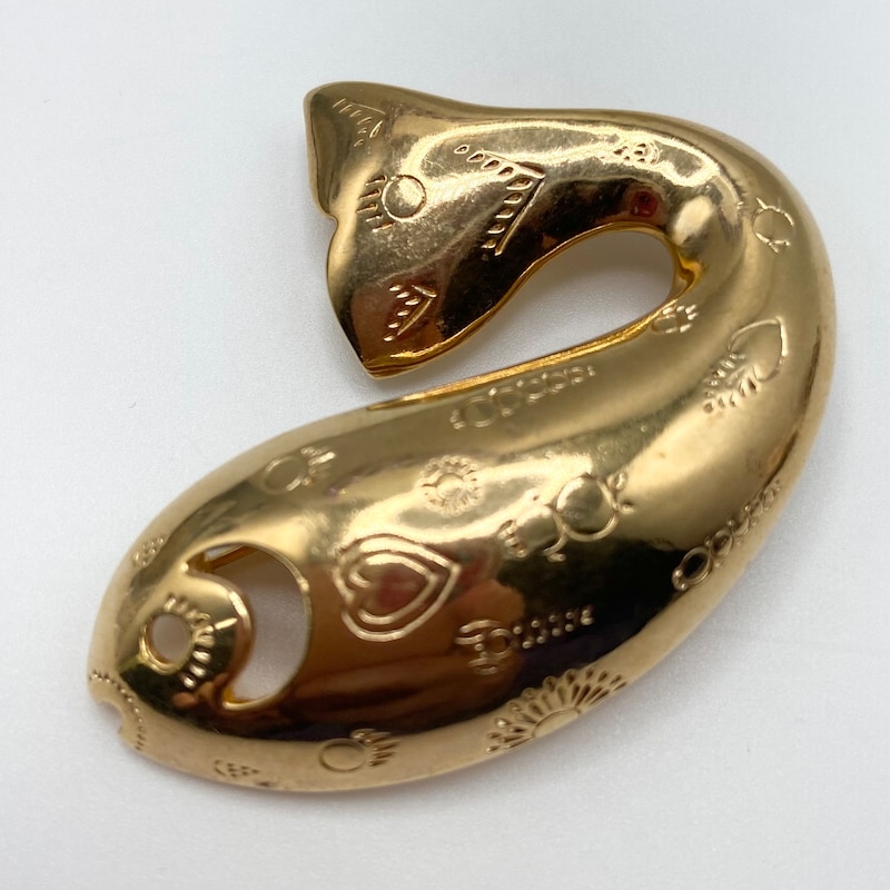 Trifari Gold Fish Brooch - Etsy