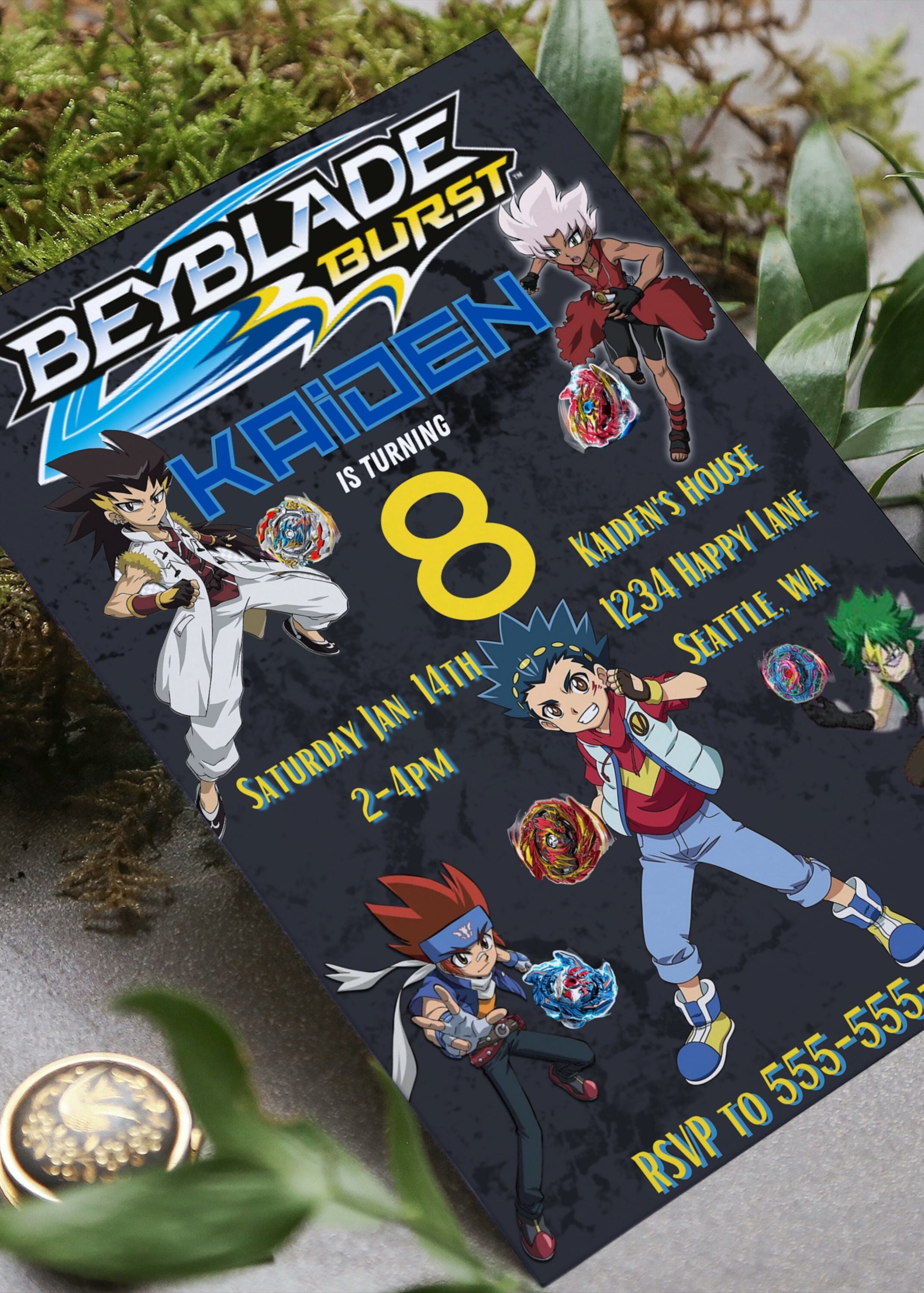 Editable Beyblade Birthday Invitation Template Printable - Etsy Australia