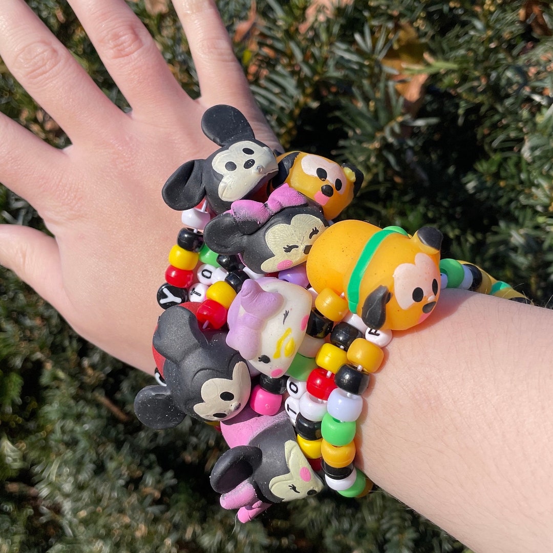 Mickey & Friends Disney Squishy Kandi Bracelets | Minnie Daisy Pluto ...