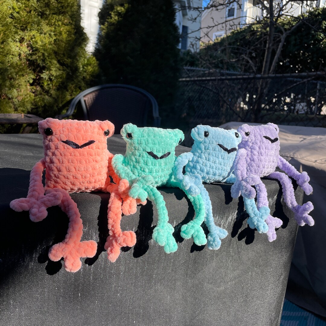 Crochet Leggy Frog Plush | Amigurumi Froggy Legs Long Cute Fun Stuffed ...