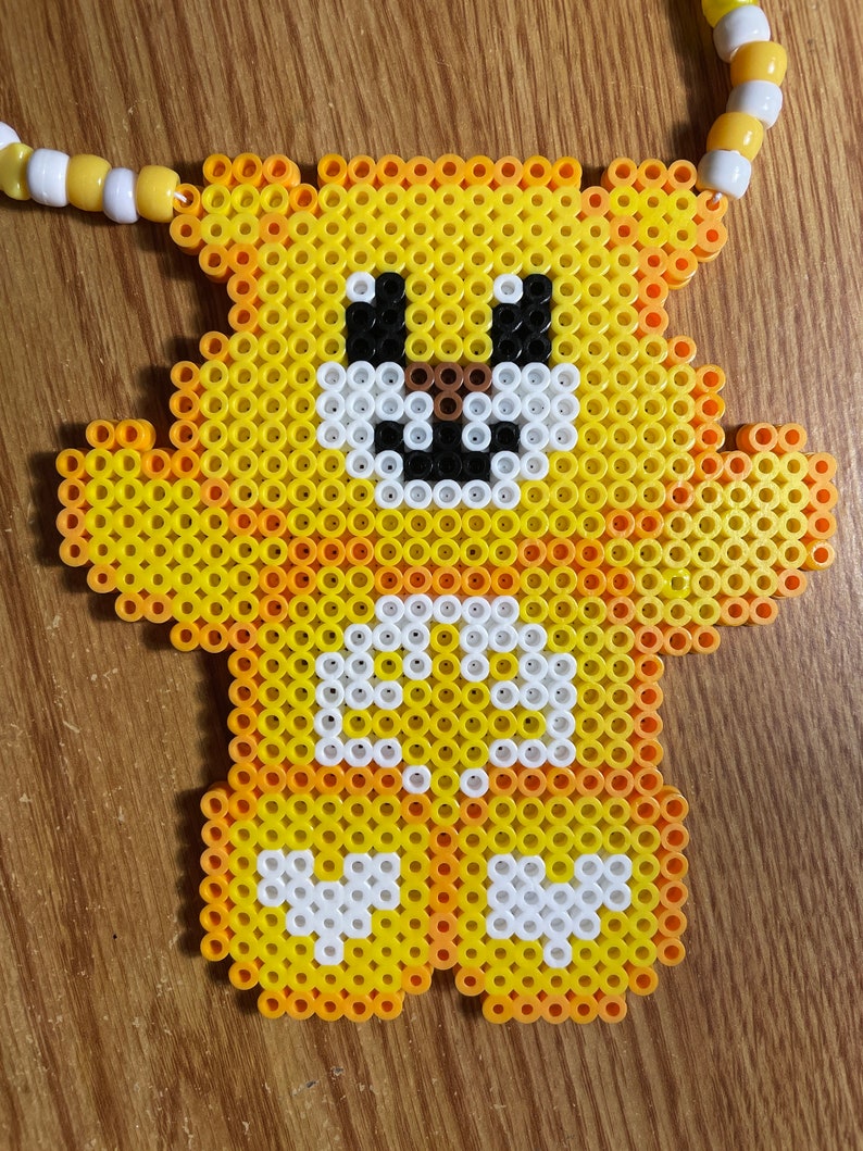 Care Bears Kandi Necklace Perler Raves Rave Trading Candy - Etsy