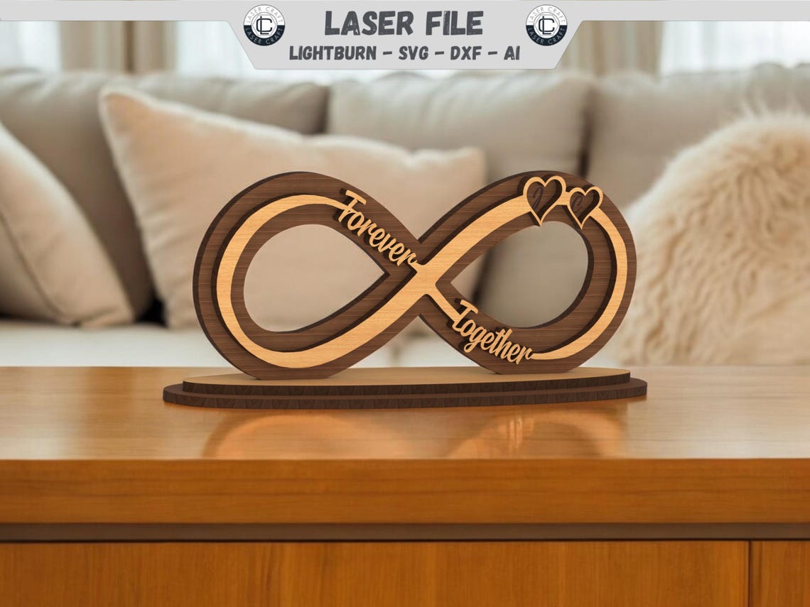 Laser Cut File Infinity Sign Wedding Valentine's Day Gift Love ...
