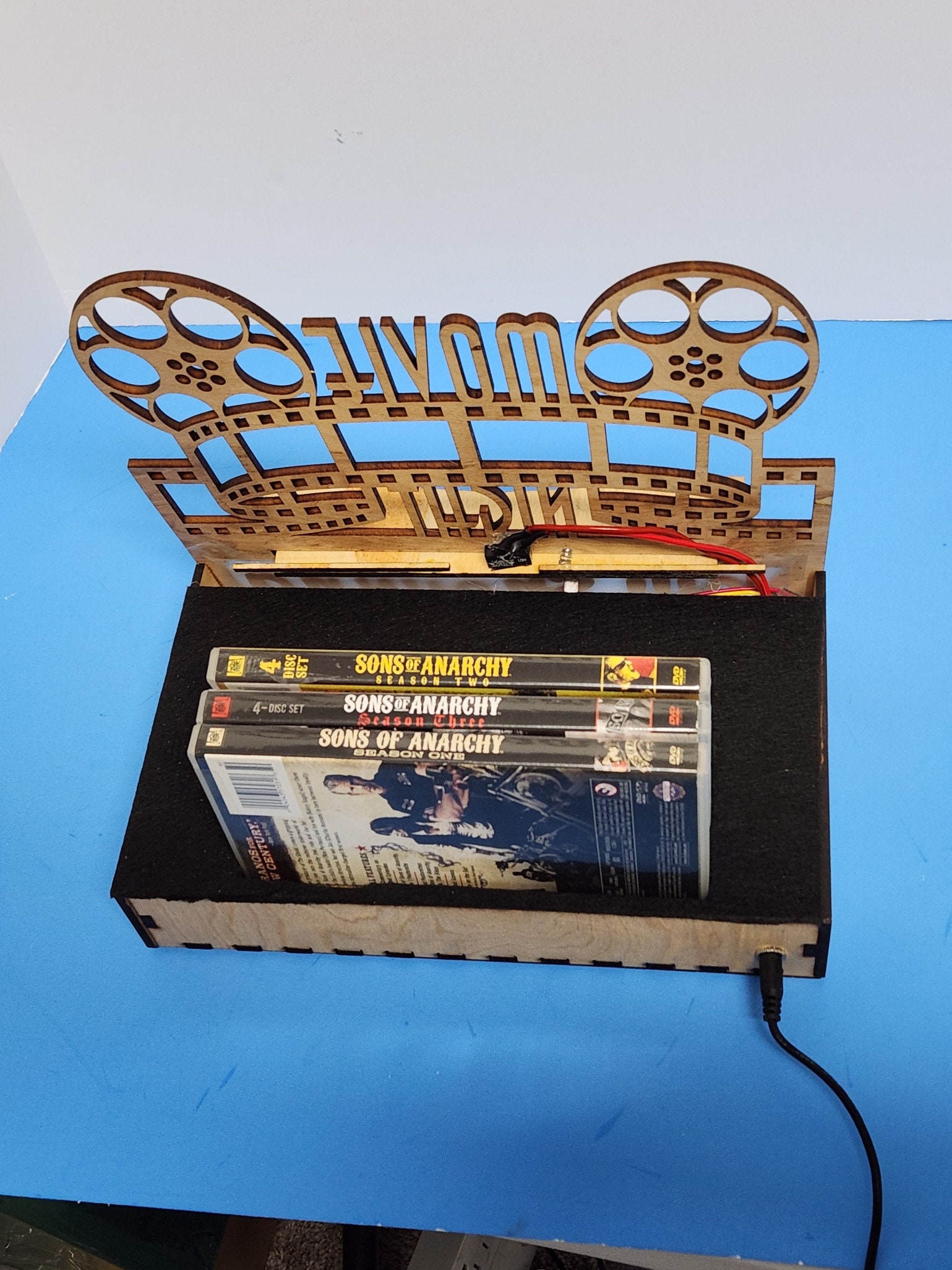 Movie Night | Now Showing | DVD Video Storage | Led Lights | Movie ...