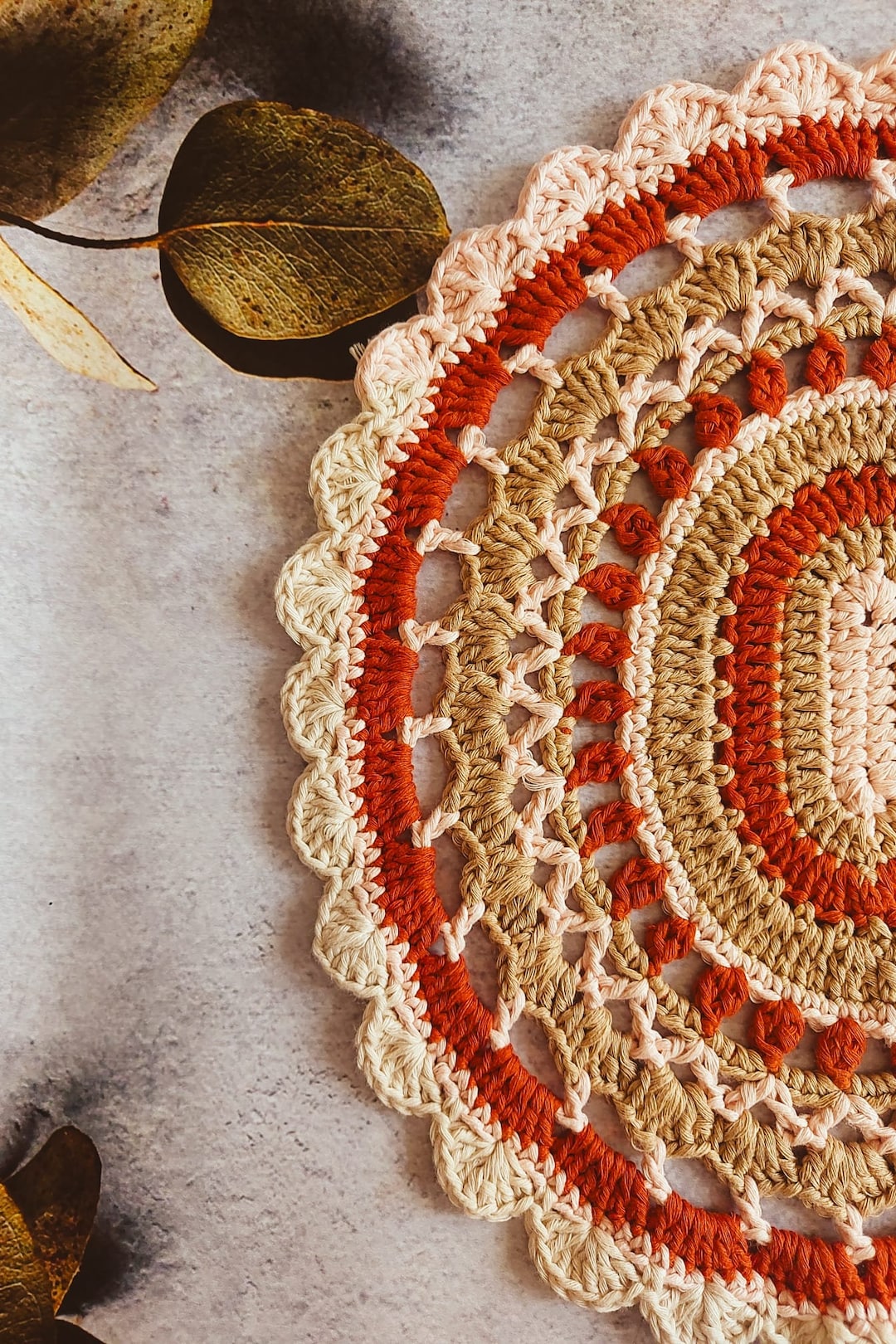 EASY CROCHET Oval Placemat Pattern - Knitted Designer for Pattern ...