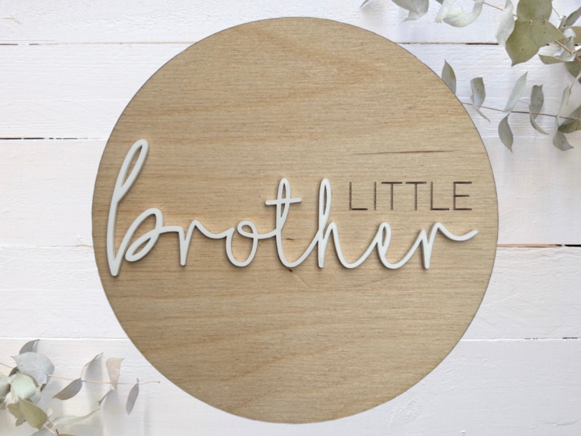 Little Brother Little Sister Birth Announcement Sign Birth Announcement ...