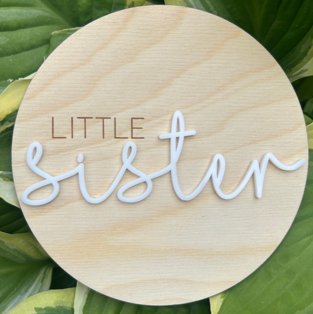 Little Brother Little Sister Birth Announcement Sign Birth Announcement ...