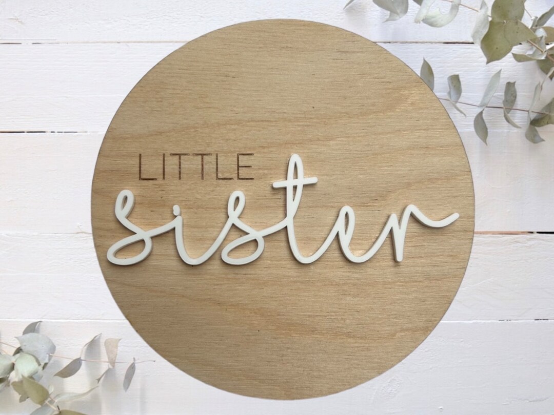 Little Brother Little Sister Birth Announcement Sign Birth Announcement ...