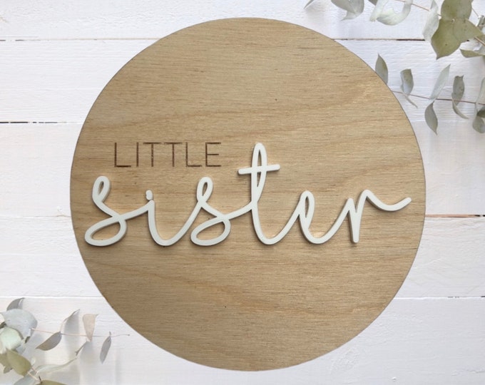 Little Brother Little Sister Birth Announcement Sign | Birth ...