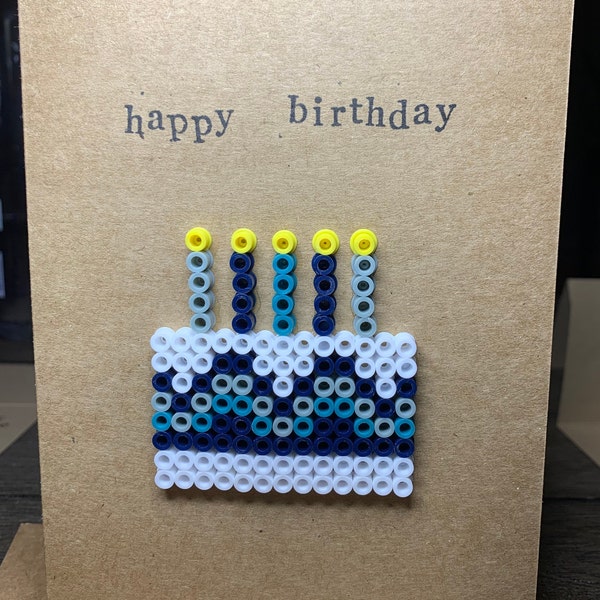 Perler Bead Card - Etsy