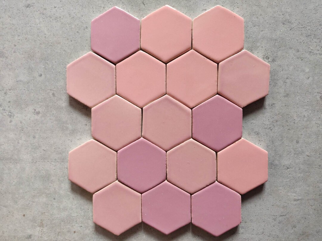 Pink Mini Hexagon Backsplash Tiles - 1 Sq Metre - Etsy