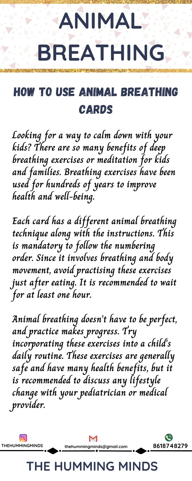 Animal Breathing Cards for Kids - Etsy