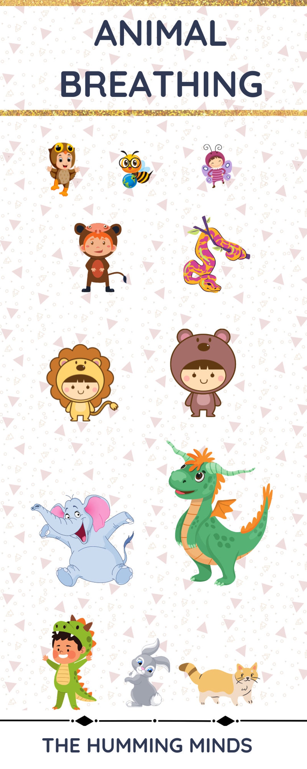 Animal Breathing Cards for Kids - Etsy