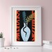 Retro Colorful Snake Vase Printable Digital Wall Art Boho - Etsy