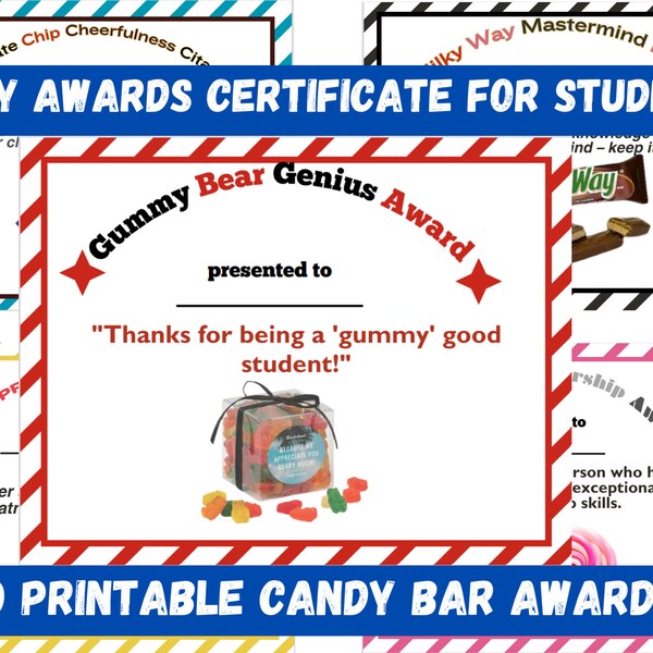 Candy Bar Awards - Etsy