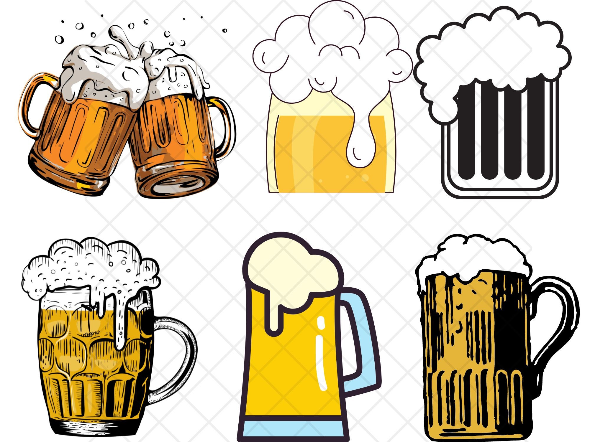 Beer Mug Svg Beer Mug Silhouette Svg Cut Files Beer Mug Bundle Svg Beer