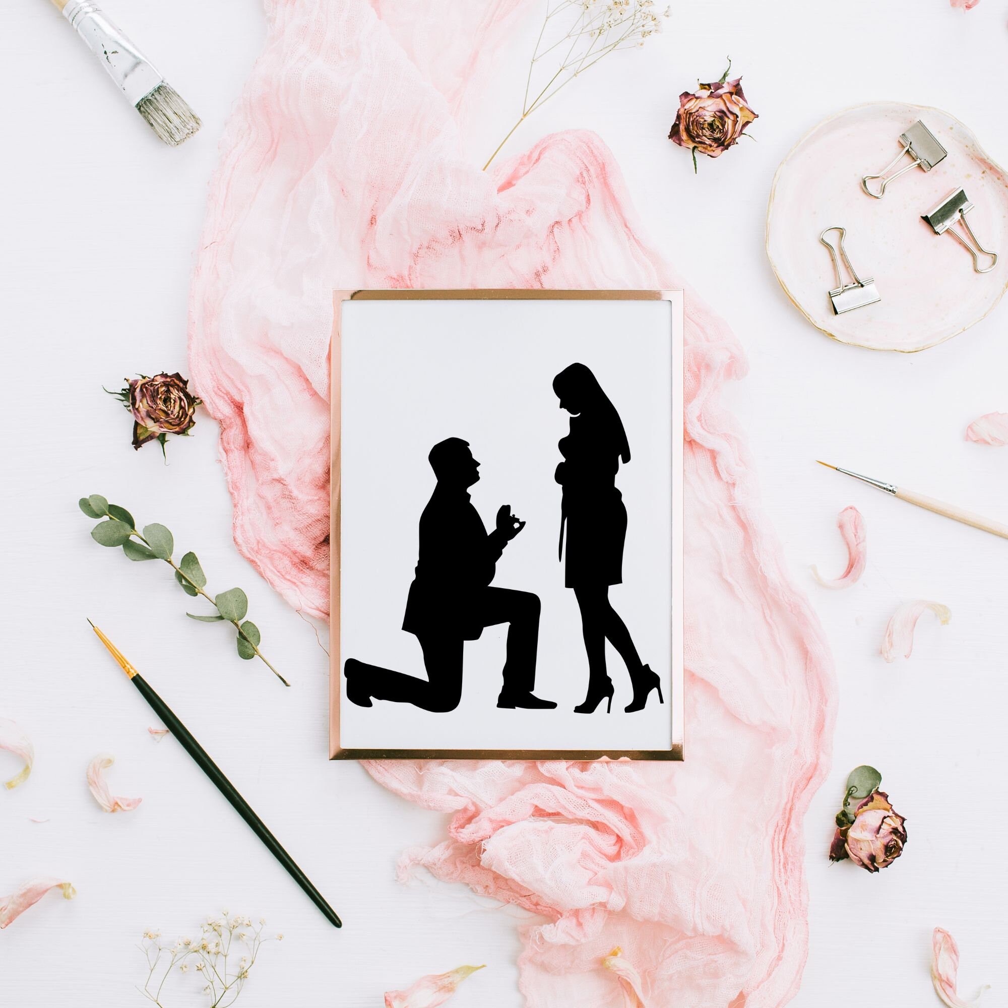 Wedding Couple Silhouettes SVG Wedding Svg Bundle Bride and Groom Svg ...