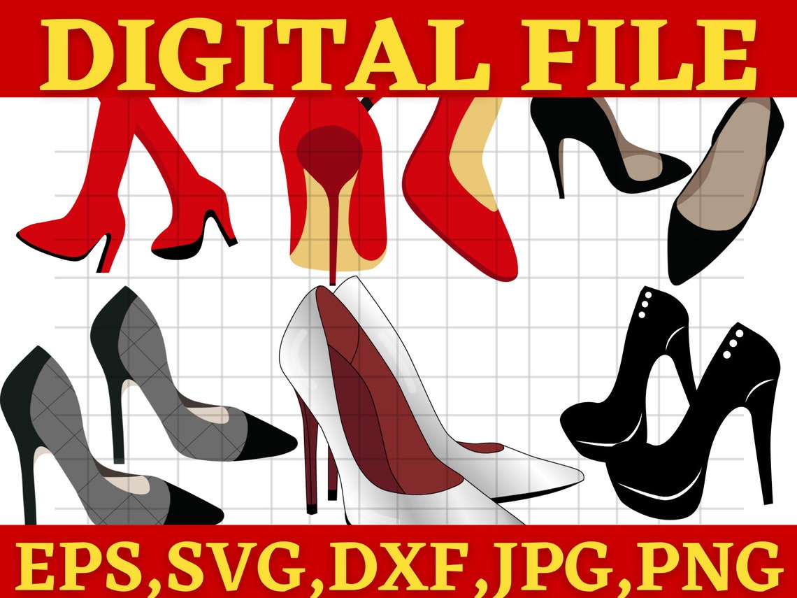 High Heels Svg High Heels Silhouette Svg High Heels Circuit Svg High ...