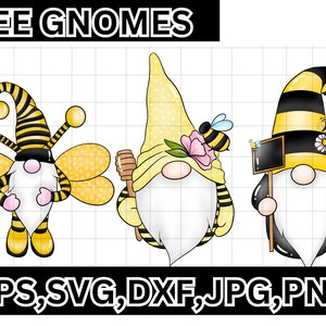 Bee Gnome Svg\ Spring Gnomes Cut Files\ Summer Gnomes Svg\ Honey ...