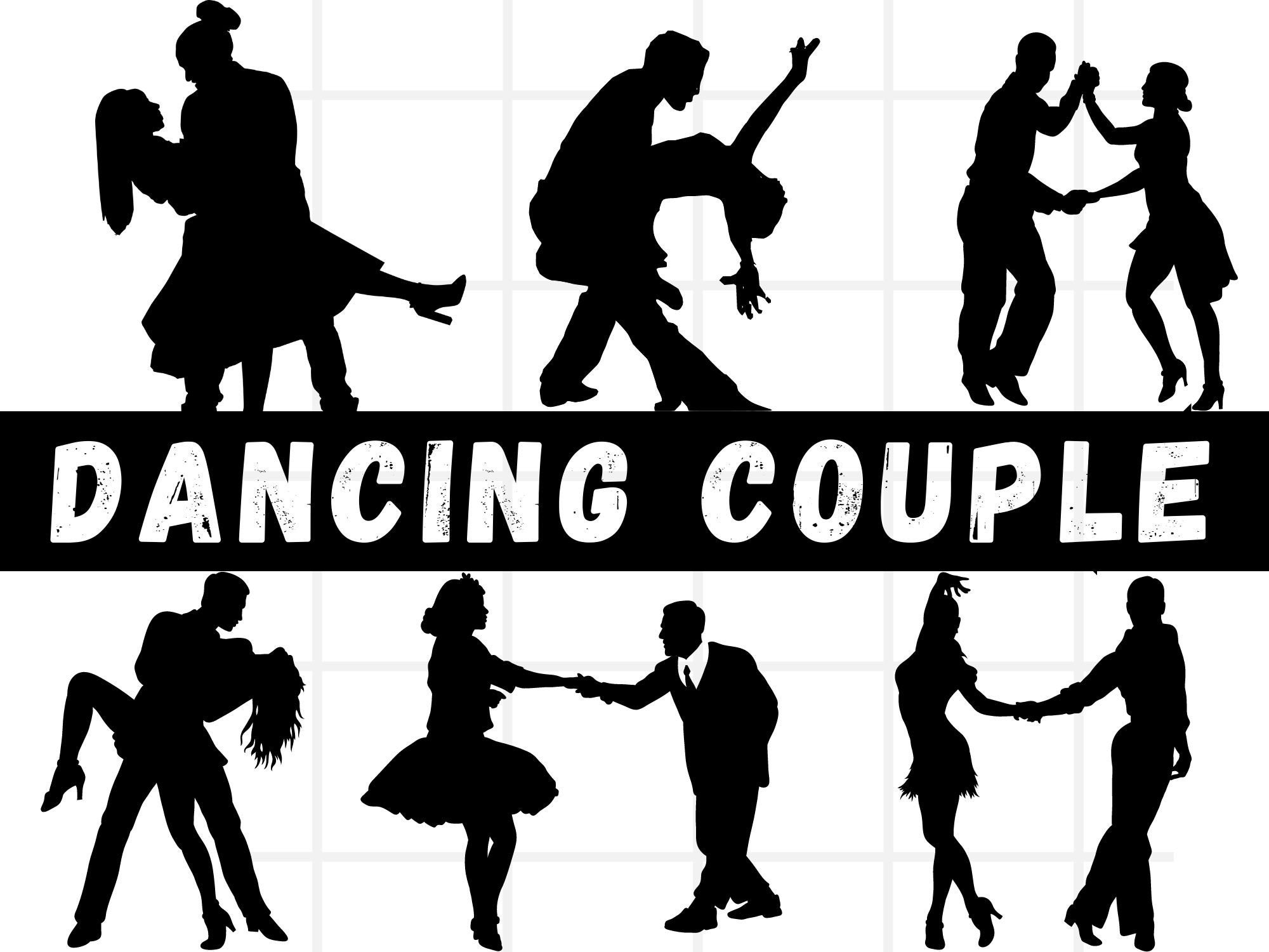 Dancing Silhouette Bundle Svg\ Disco Dancing SVG\ Tango Svg\ Couple ...