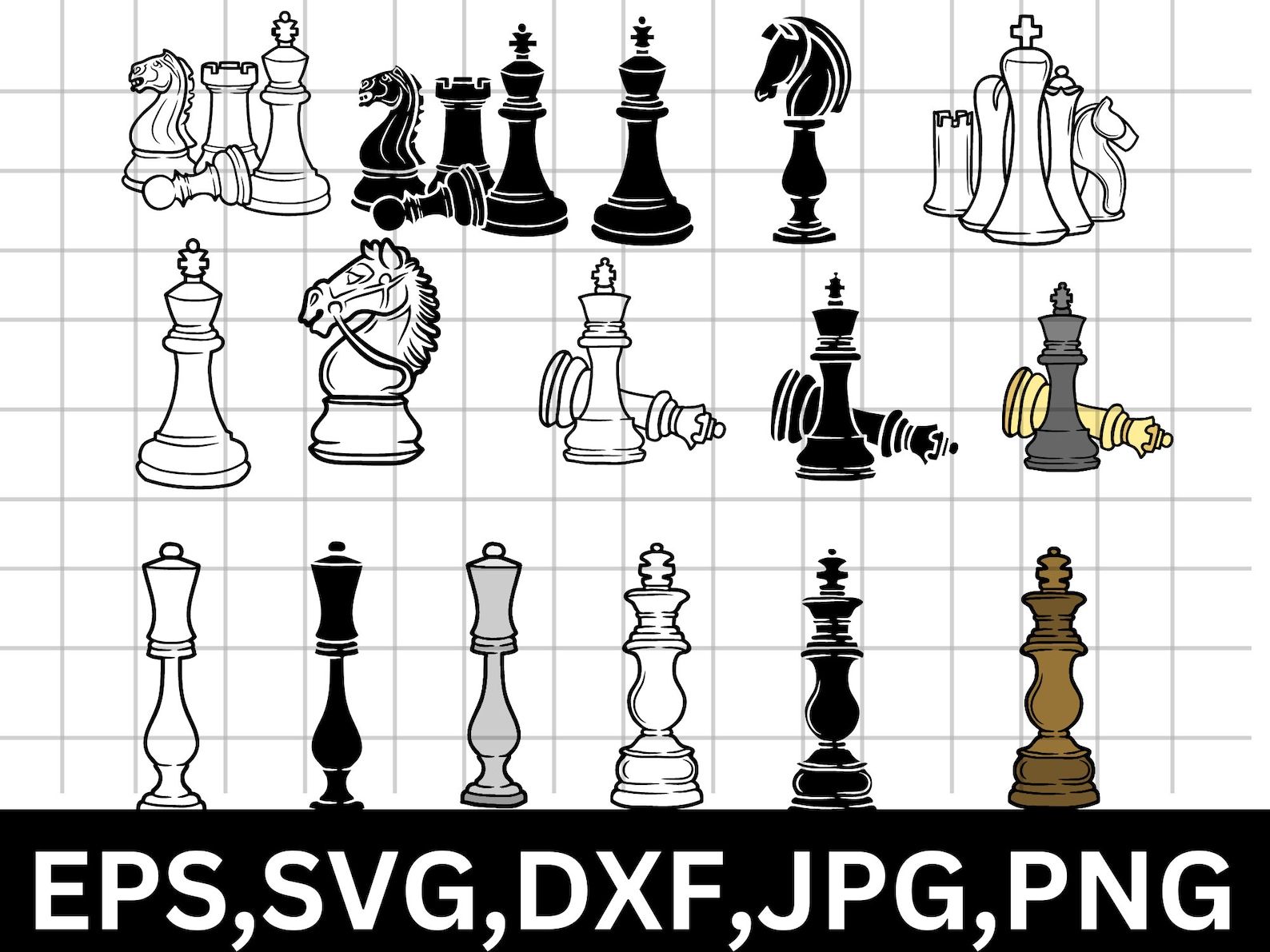 Chess SVG Bundle\ Chess PNG Bundle\ Chess Clipart\ Chess SVG Cut Files ...