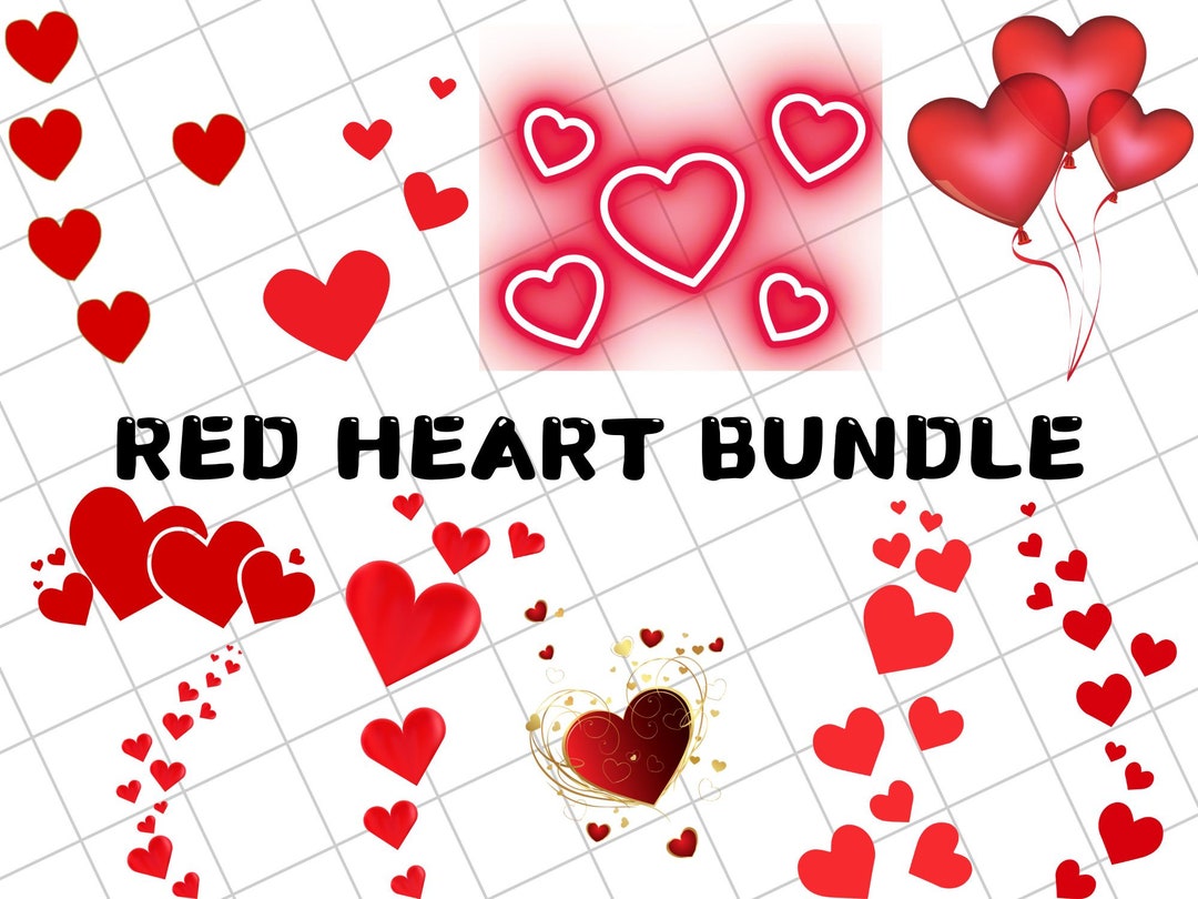 Red Heart SVG, Valentine's Day Svg, Red Hearts Bundle, Love Svg, Heart ...