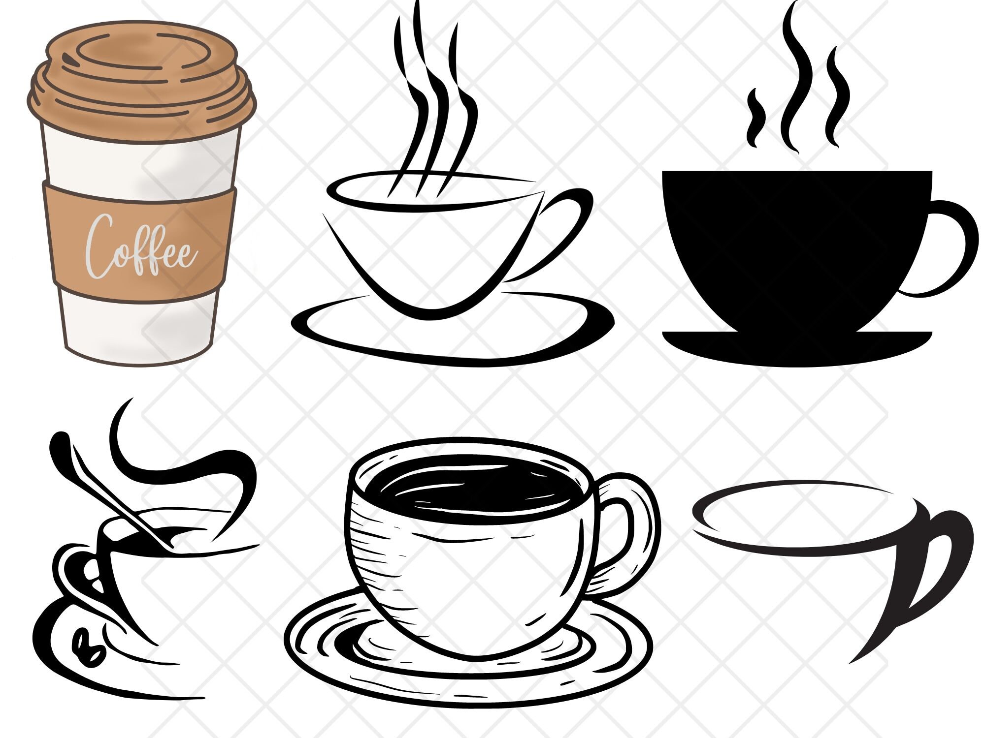 Coffee Svg Coffee Cup Svg Coffee Image Decal Stencil Vinyl Cut File ...