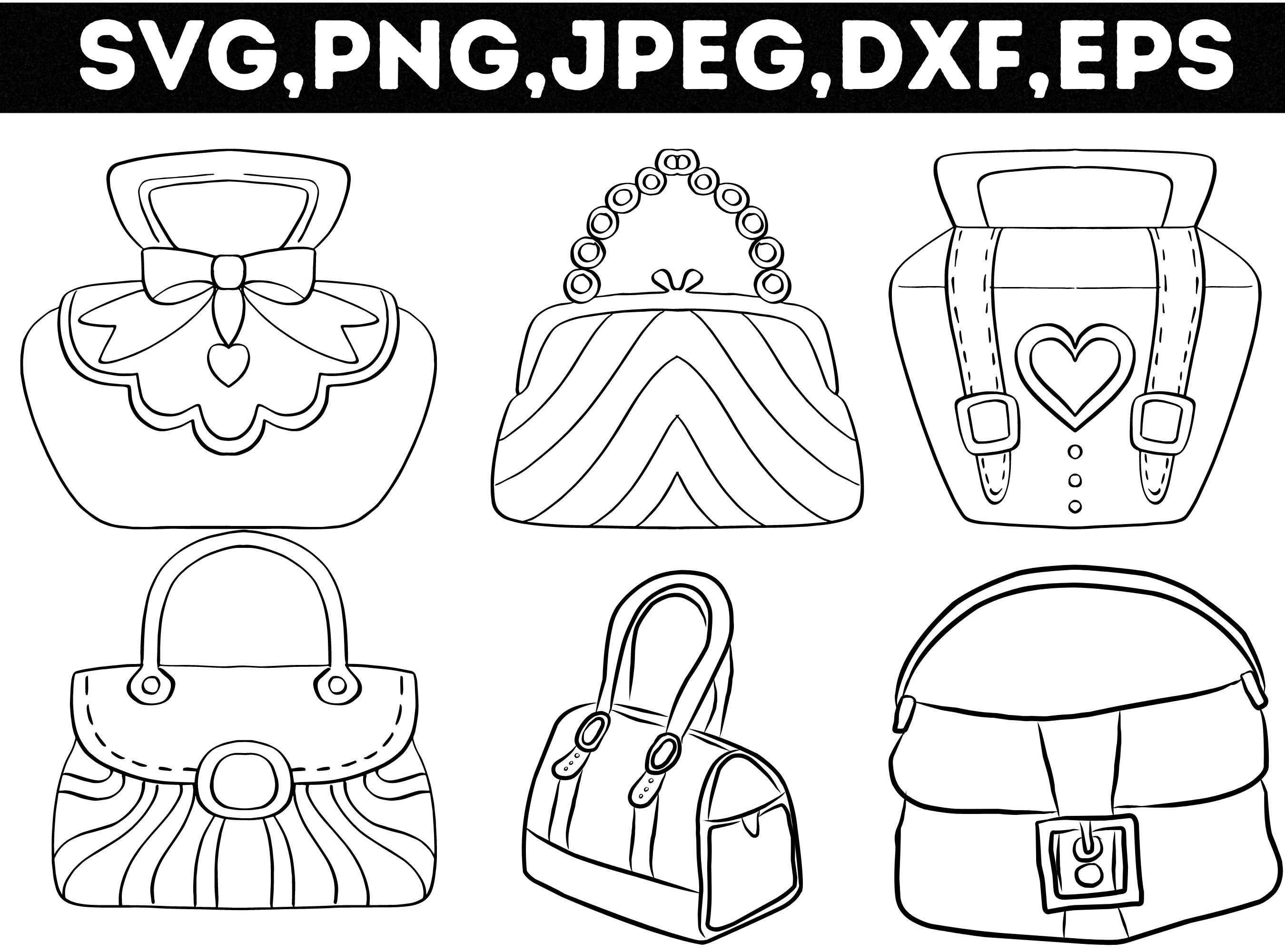 Handbags SVG\ Handbags Bundle SVG\ Purse SVG\ Hand Purse Svg\ Fashion ...
