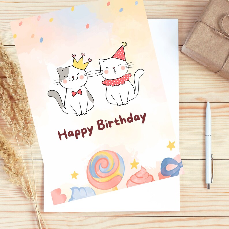 Happy Birthday Digital Printable Card Printable Card Digital Download ...