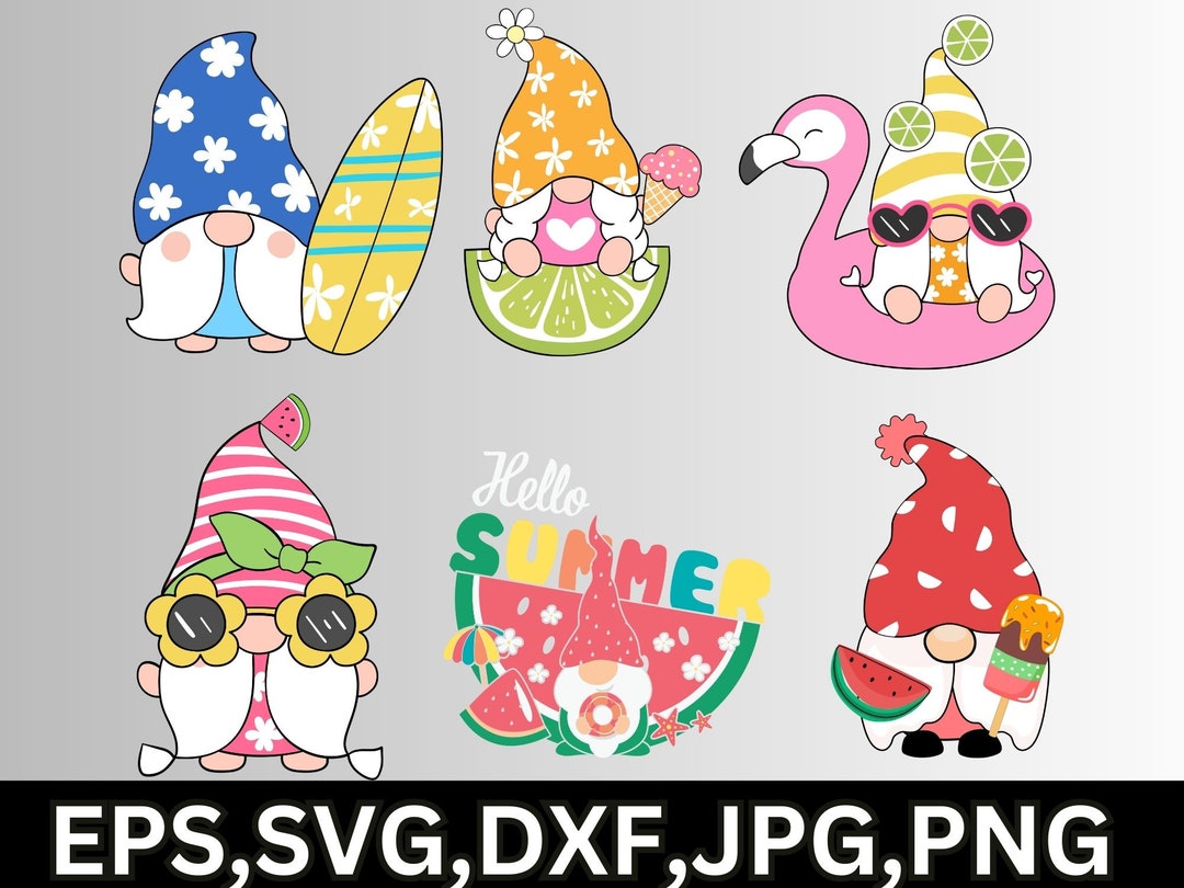 Summer Gnome SVG\ Gnome Bundle\ Gnome Svg\ Gnome Clipart\ Summer Svg ...