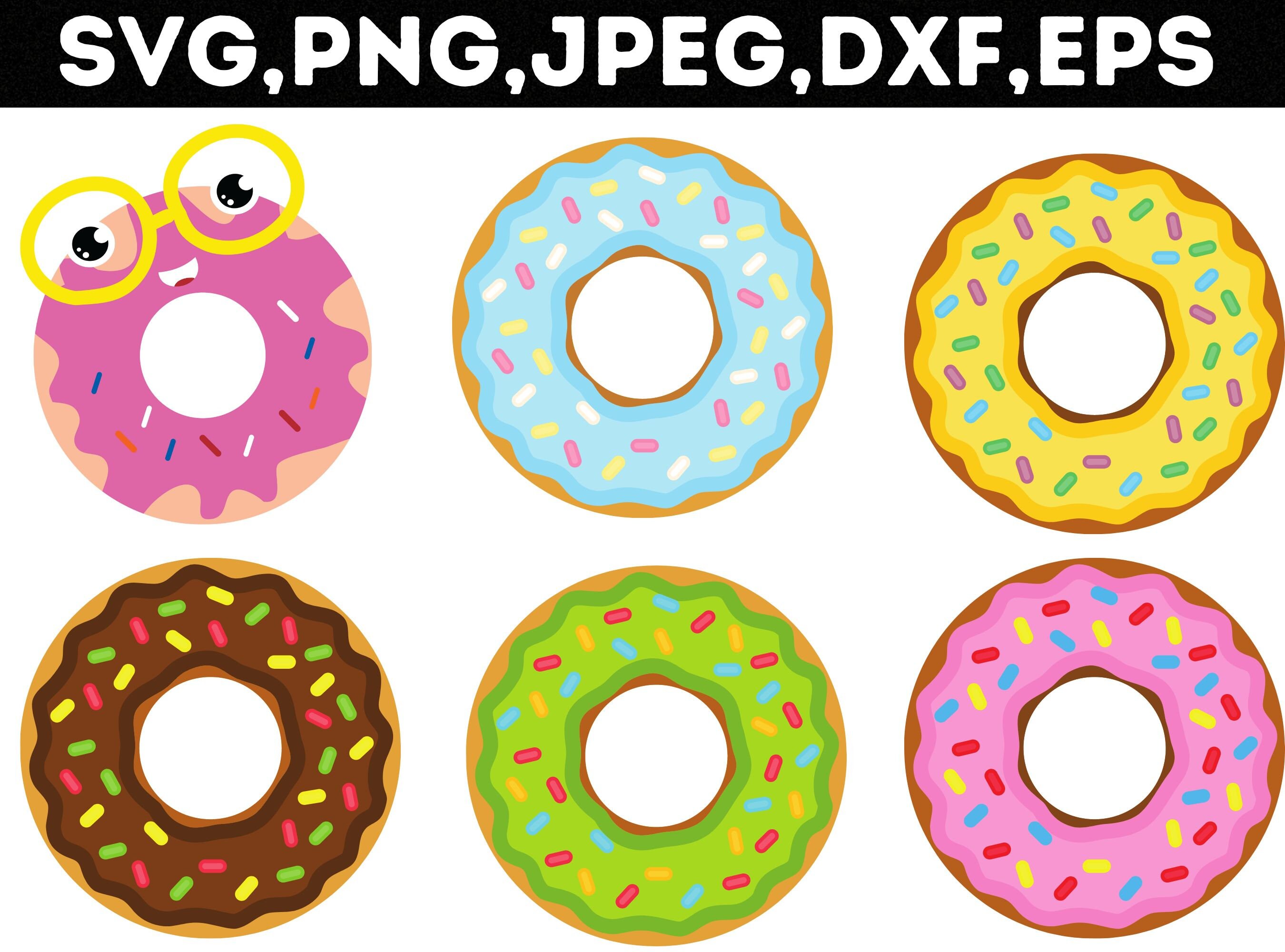 Donut SVG Bundle/ Chocolate Donut SVG/ Doughnut SVG/ Donut Clipart ...