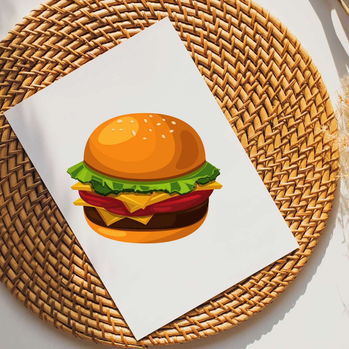 Hamburger Svg Burger Svg Cheeseburger Svg 6 Color Layered Hamburger Svg ...