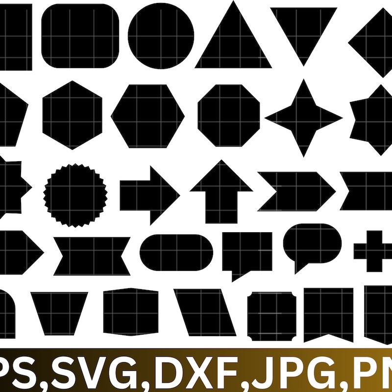 Basic Shapes Svg - Etsy