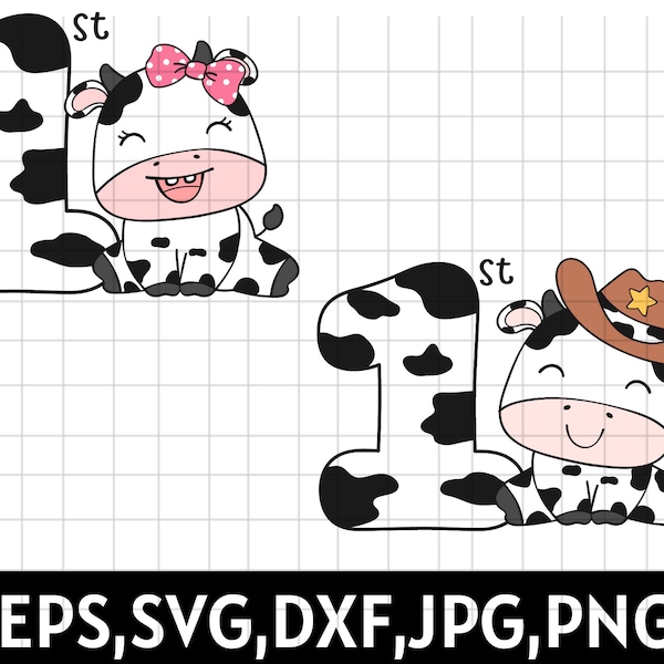 Cow Print Number - Etsy