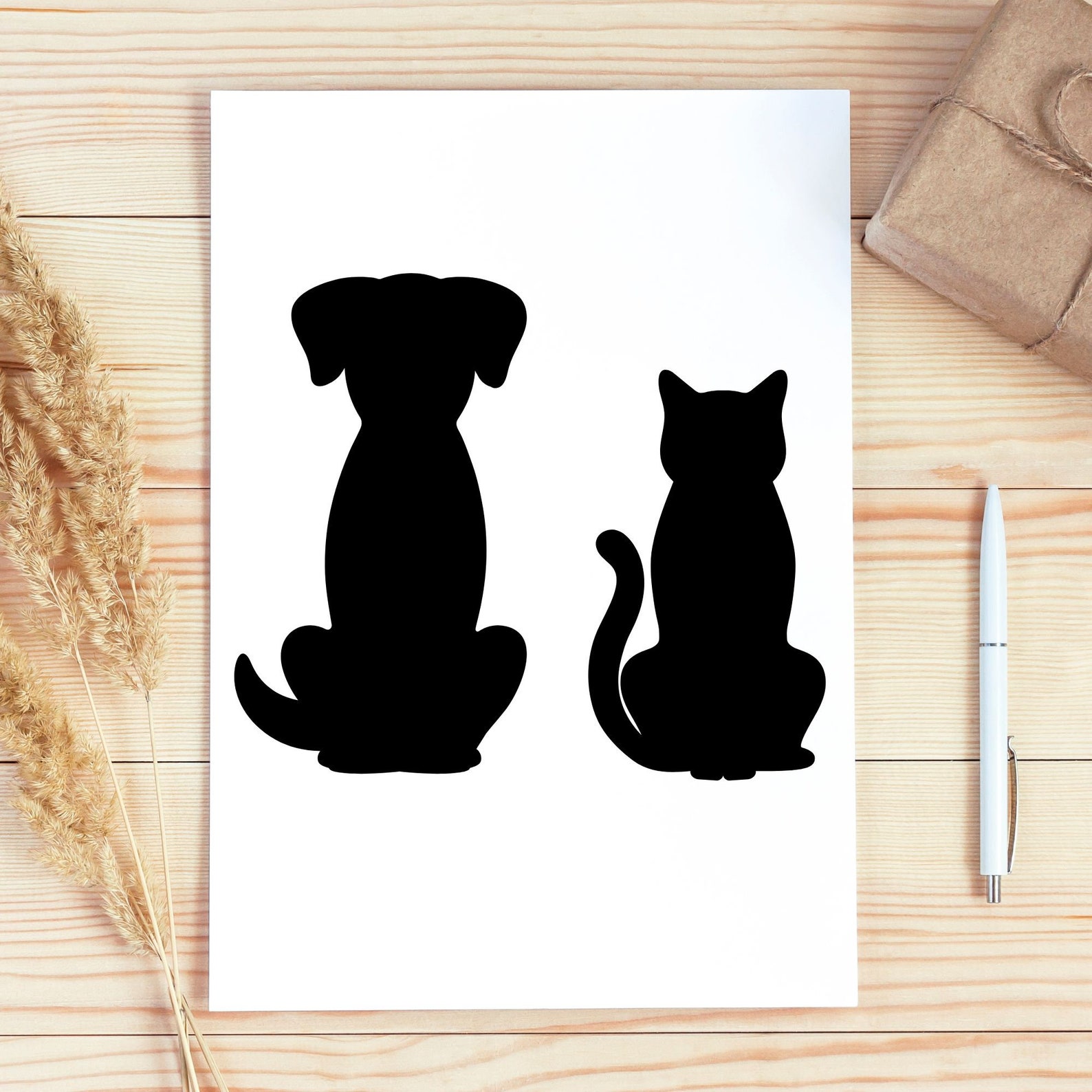Cat and Dog SVG\ Svg Files\ Cat and Dog PNG\ Cat and Dog PDF\ Cat and ...