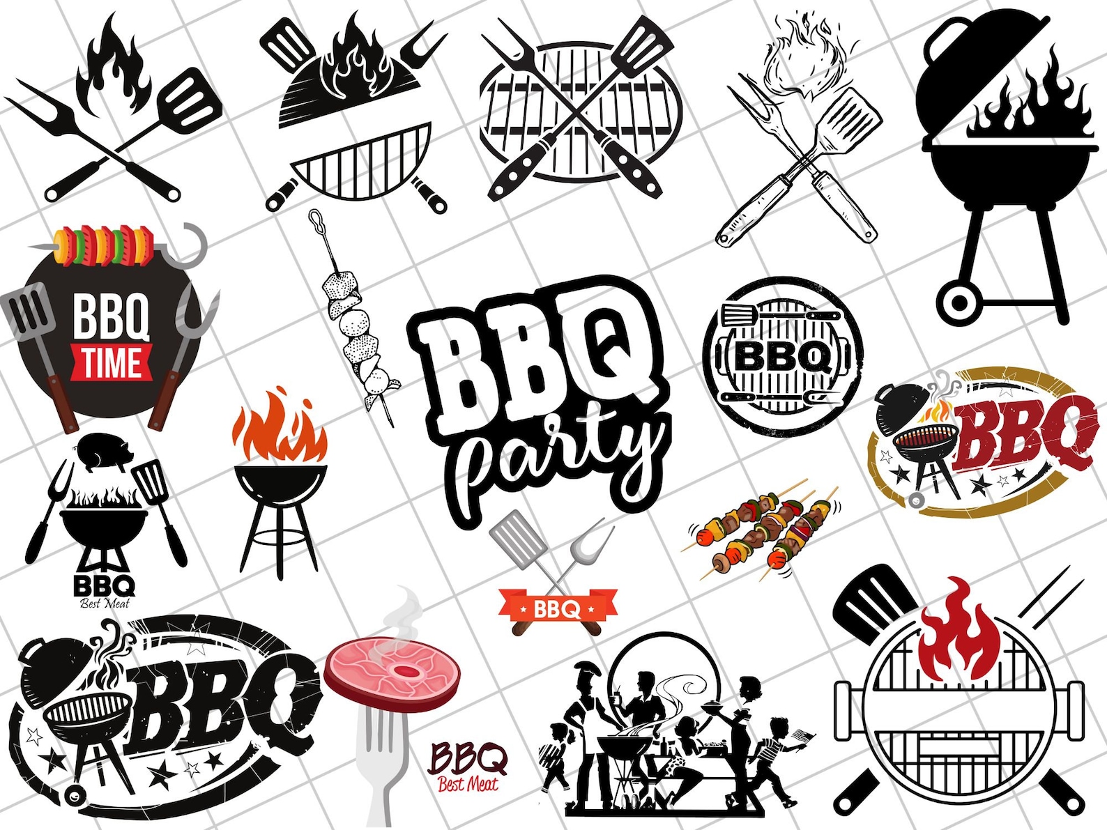 BBQ Svg\ BBQ Svg Files\ BBQ Svg Bundle\ Barbeque Svg\ Barbeque Clipart ...