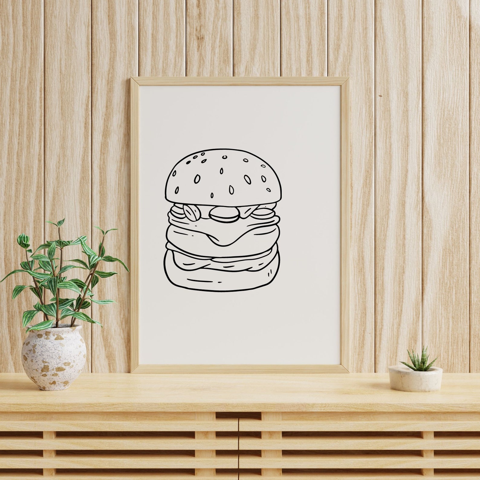 Hamburger Svg\ Burger Svg\ Cheeseburger Svg\ 6 Color Layered Hamburger ...