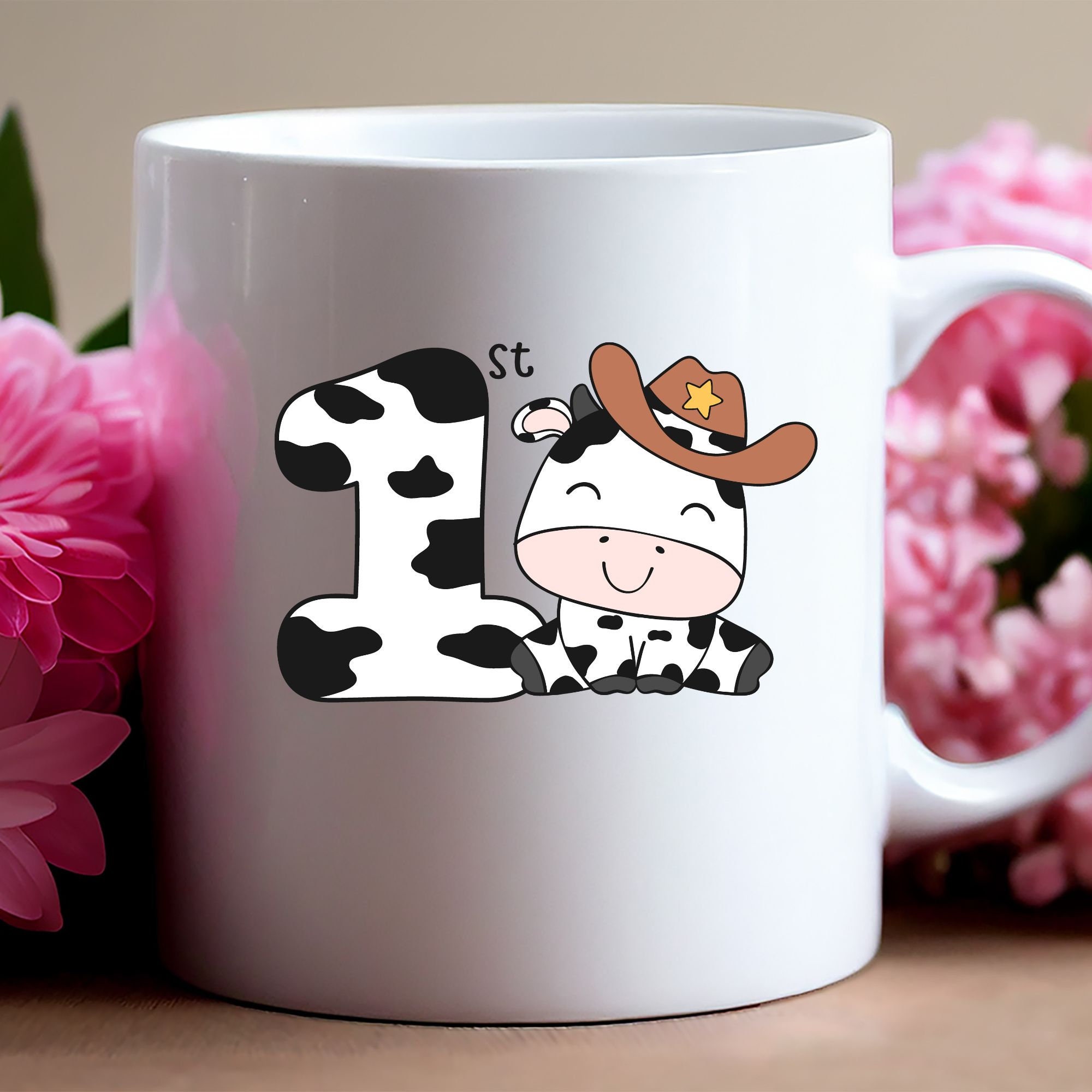 Cow Number Birthday Svg 1st Birthday Svg Cow Print Svg Birthday Girl ...