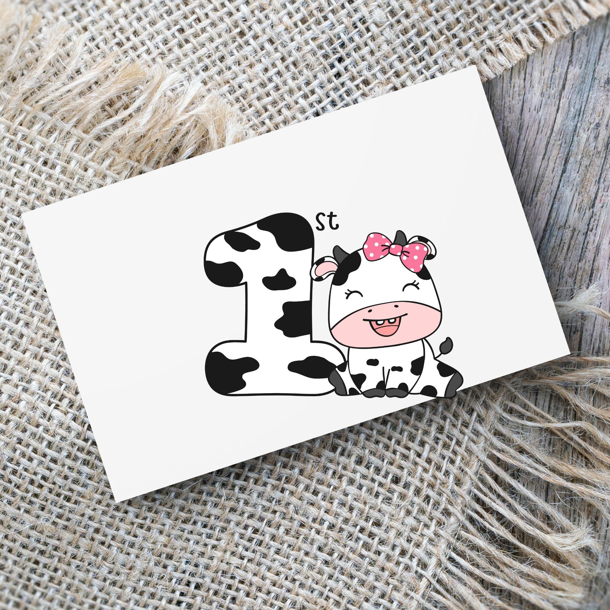 Cow Number Birthday Svg 1st Birthday Svg Cow Print Svg Birthday Girl ...