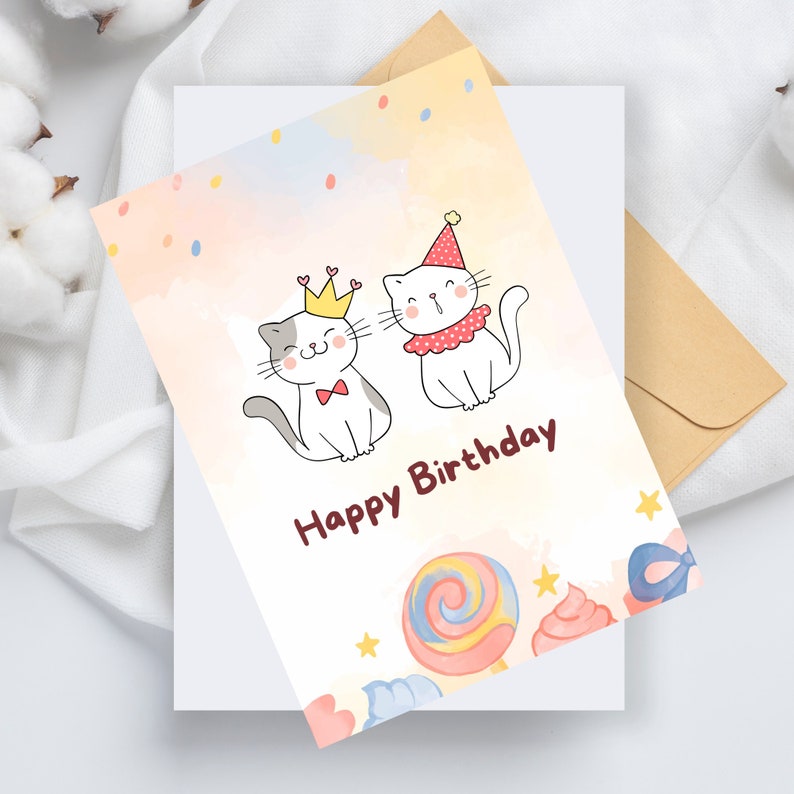 Happy Birthday Digital Printable Card Printable Card Digital Download ...