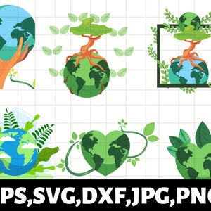 Earth Day Svg Bundle\ Recycle Svg\ Climate Change Svg\ Planet Earth Svg ...