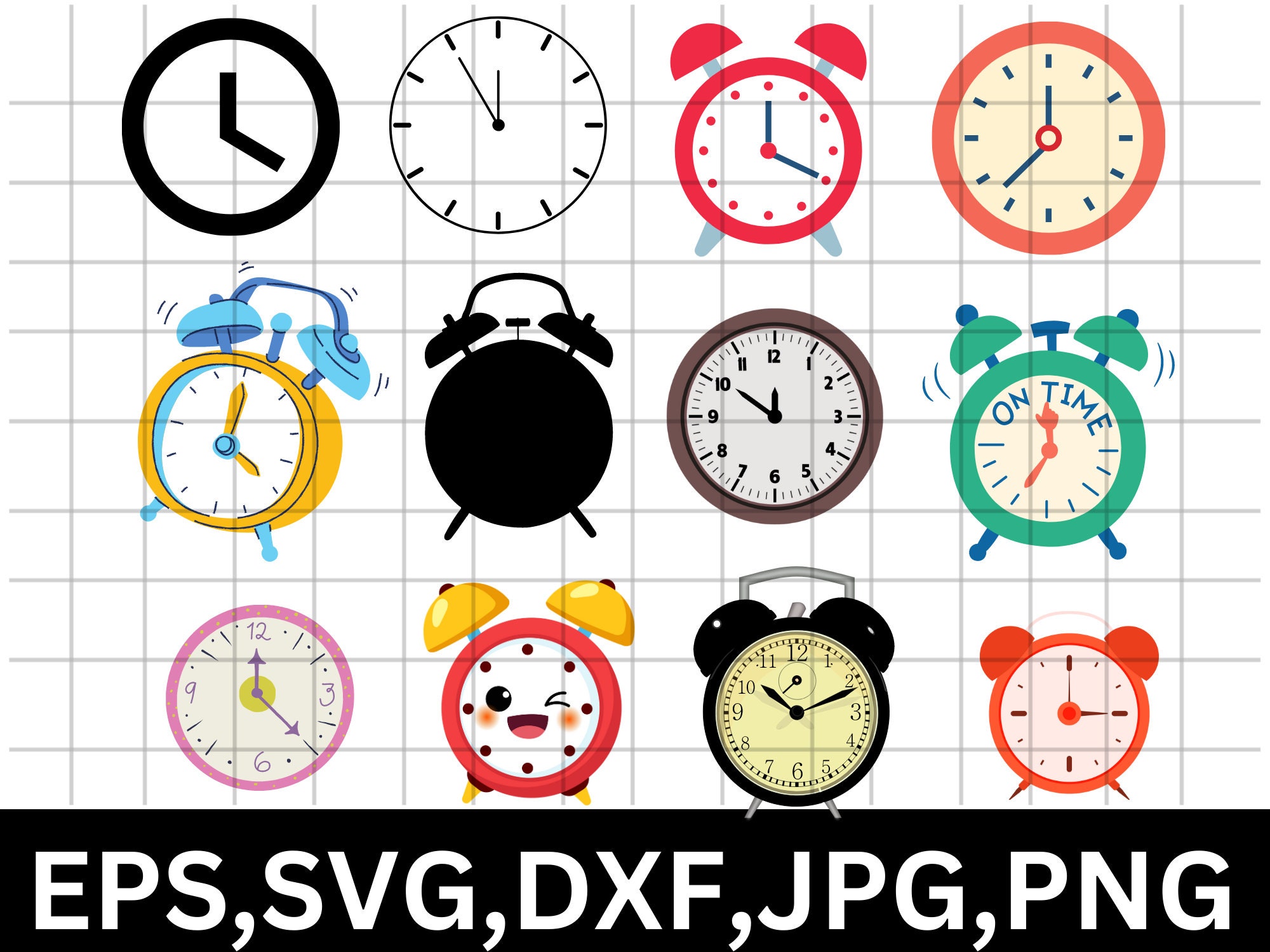 Clock Face SVG Bundle\ Clock Face PNG\ Clock Face Clipart\ Clock Face ...