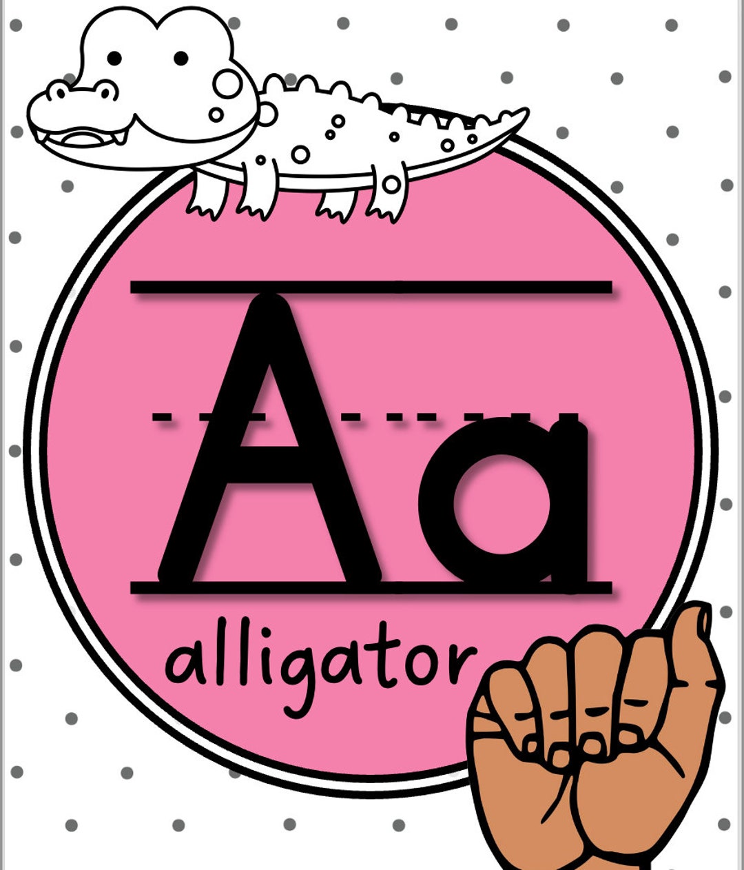 ASL Alphabet Digital Download animal Spring Theme - Etsy
