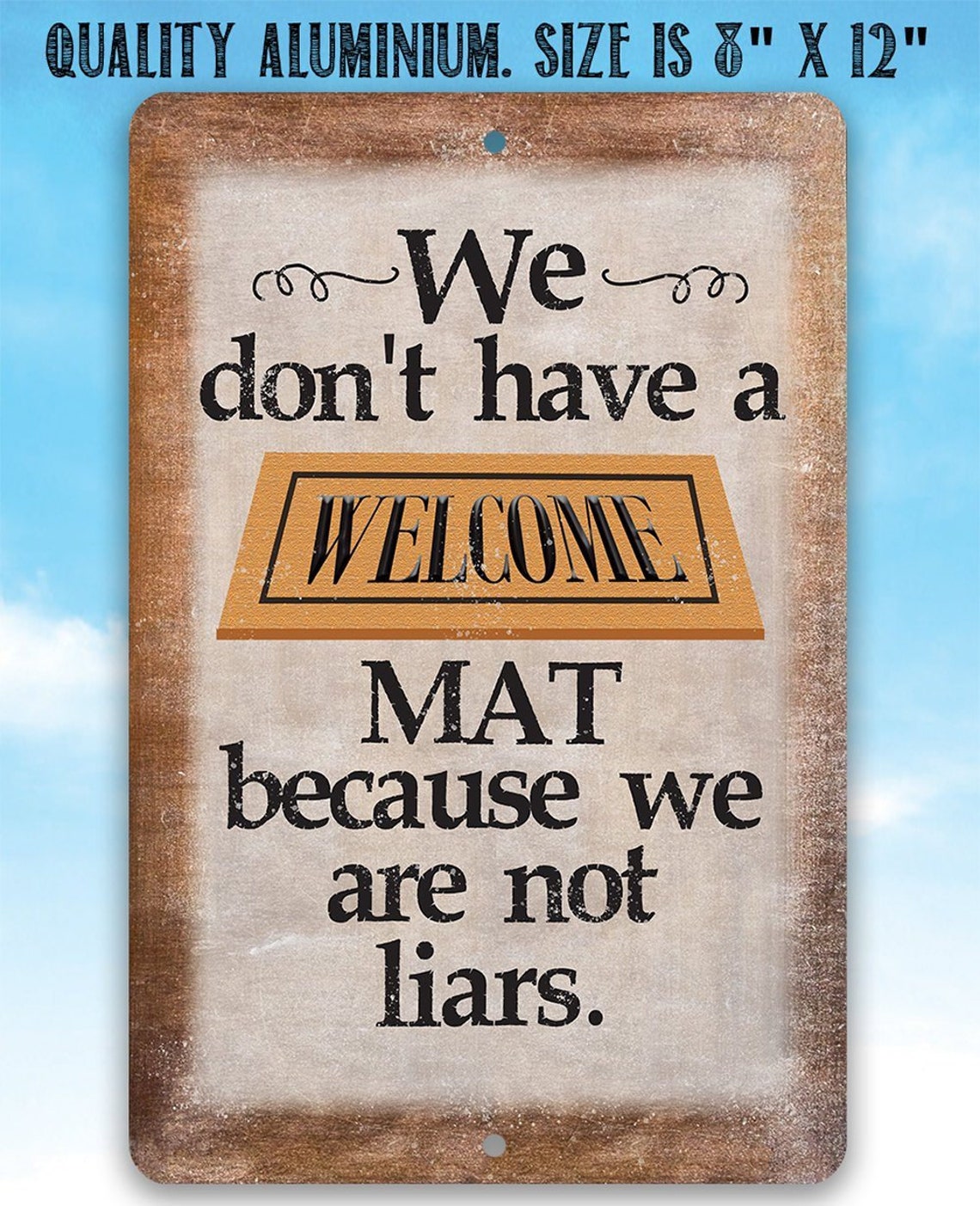 Metal Sign - Funny Welcome Mat Housewarming Party Wall Art - Etsy