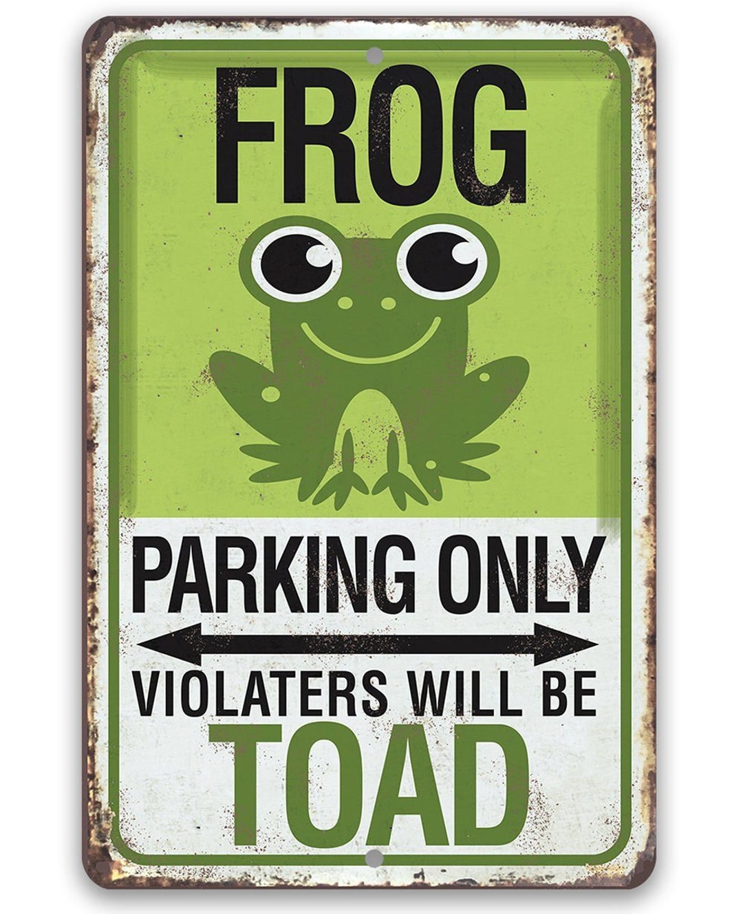 Metal Sign - Funny Frog Toad No Parking Wall Art Outside - Etsy