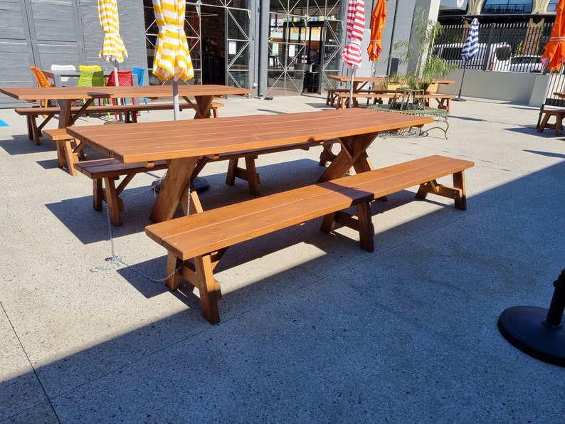 Beautiful, Solid and Rustic Alfresco Treated Pine Tables and Bench ...